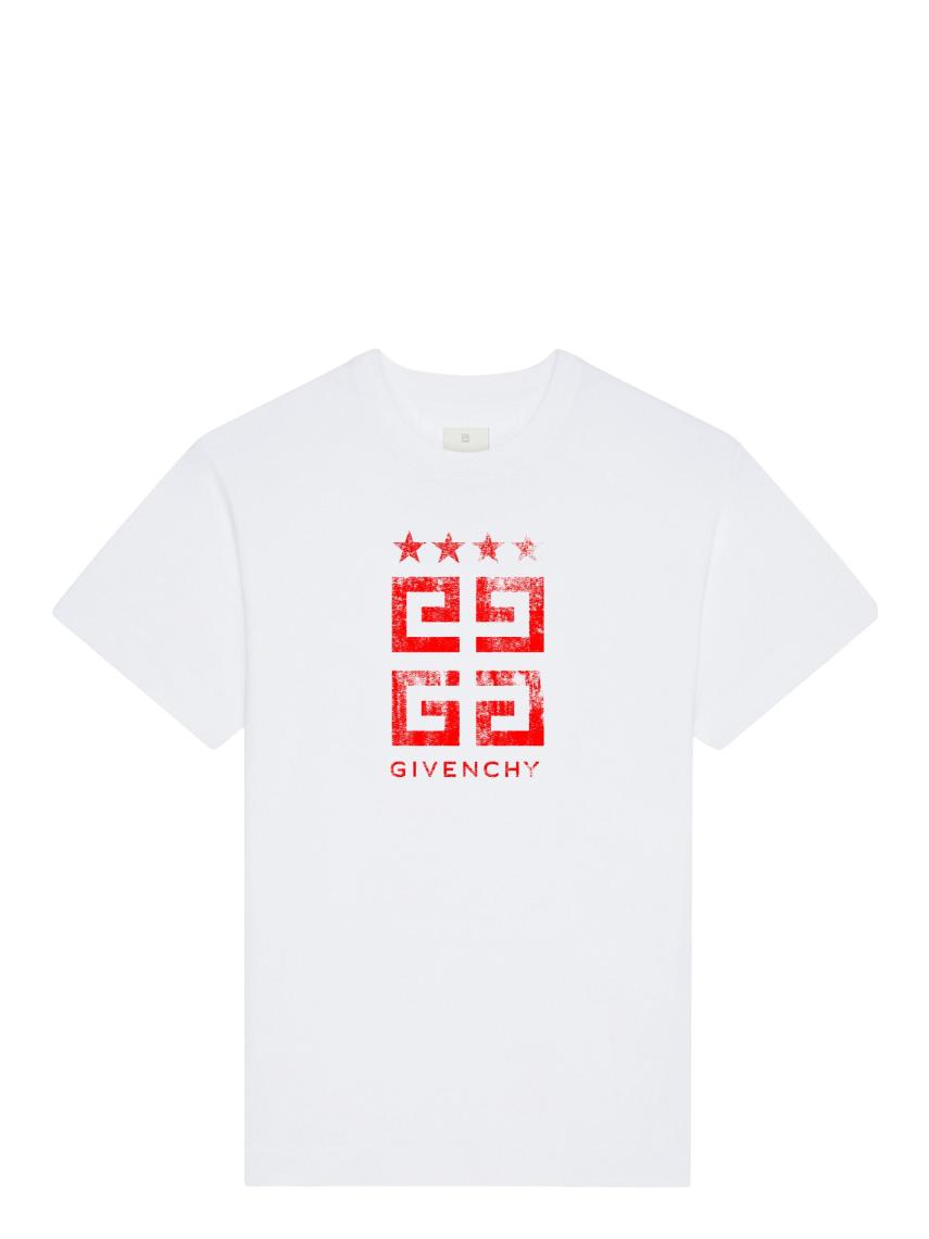 GIVENCHY Givenchy 4G Emblem Printed Crewneck T-Shirt